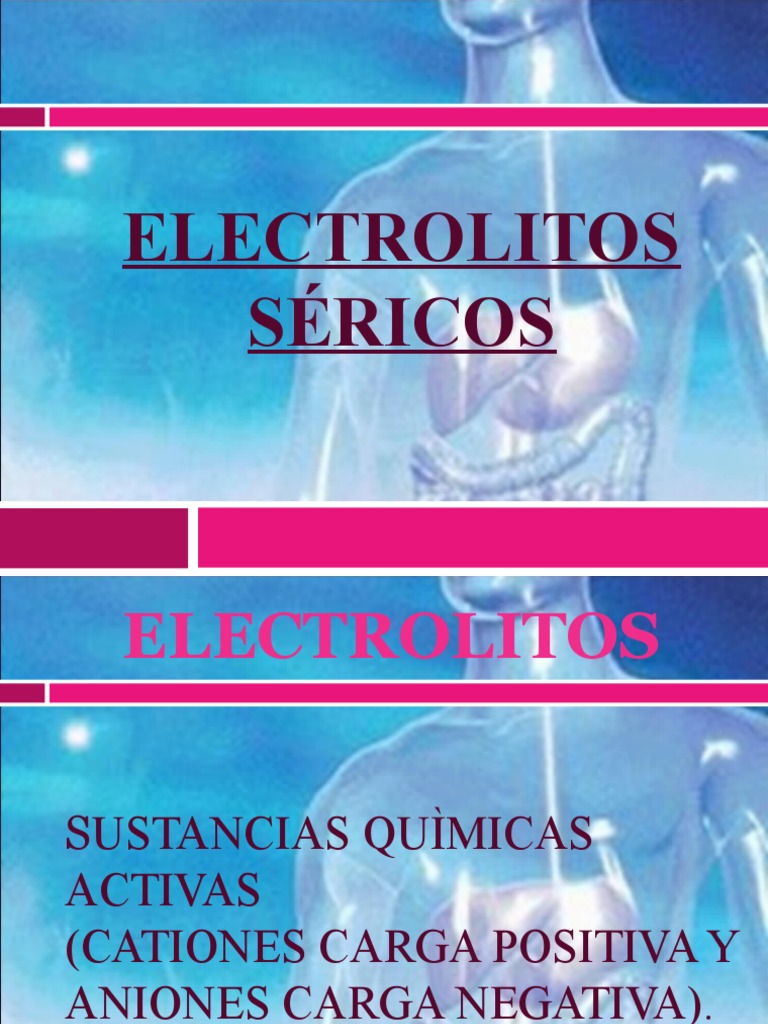 Electrolitos Sérios: Tipos y Valores Normales | PDF | Monedas de ...