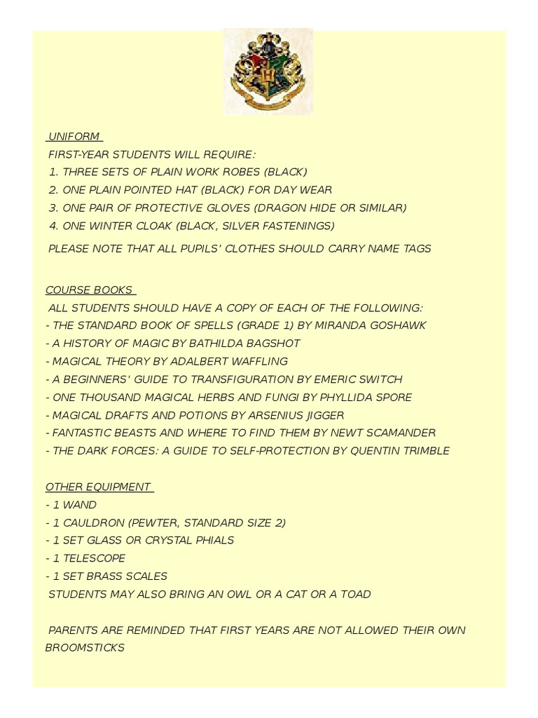 Harry Potter and The Sorcerer's Stone (Notes) - 20190210 | PDF ...