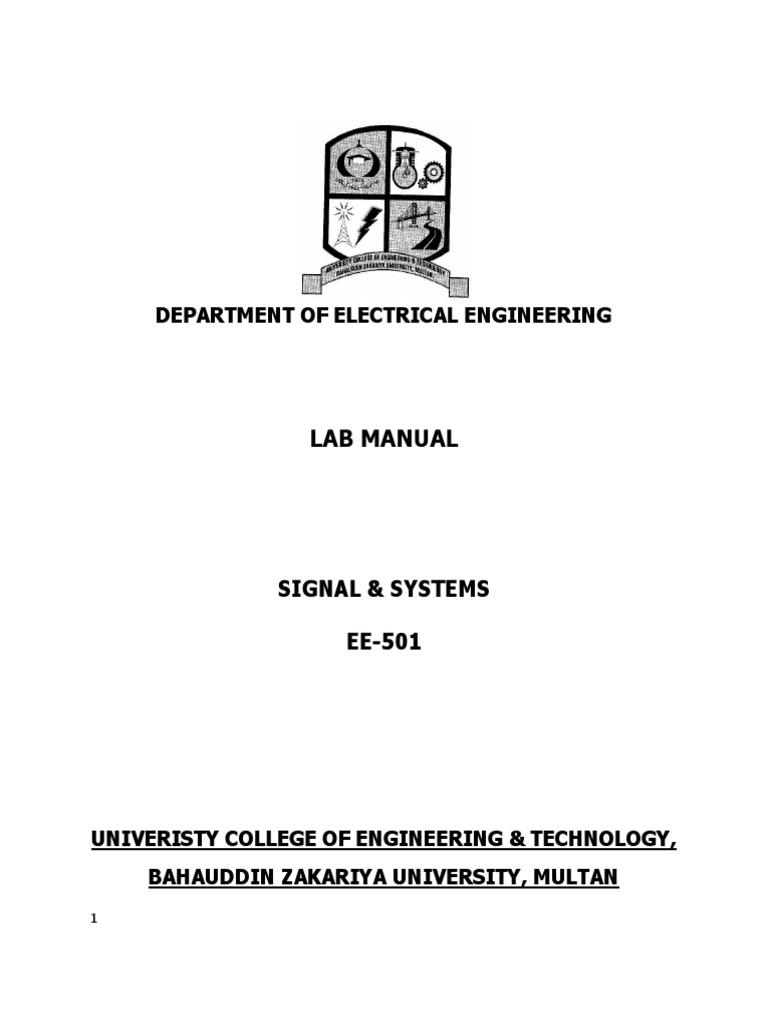 Lab Manual SIGNAL & SYSTEMS PDF | PDF | Matrix (Mathematics) | Discrete ...