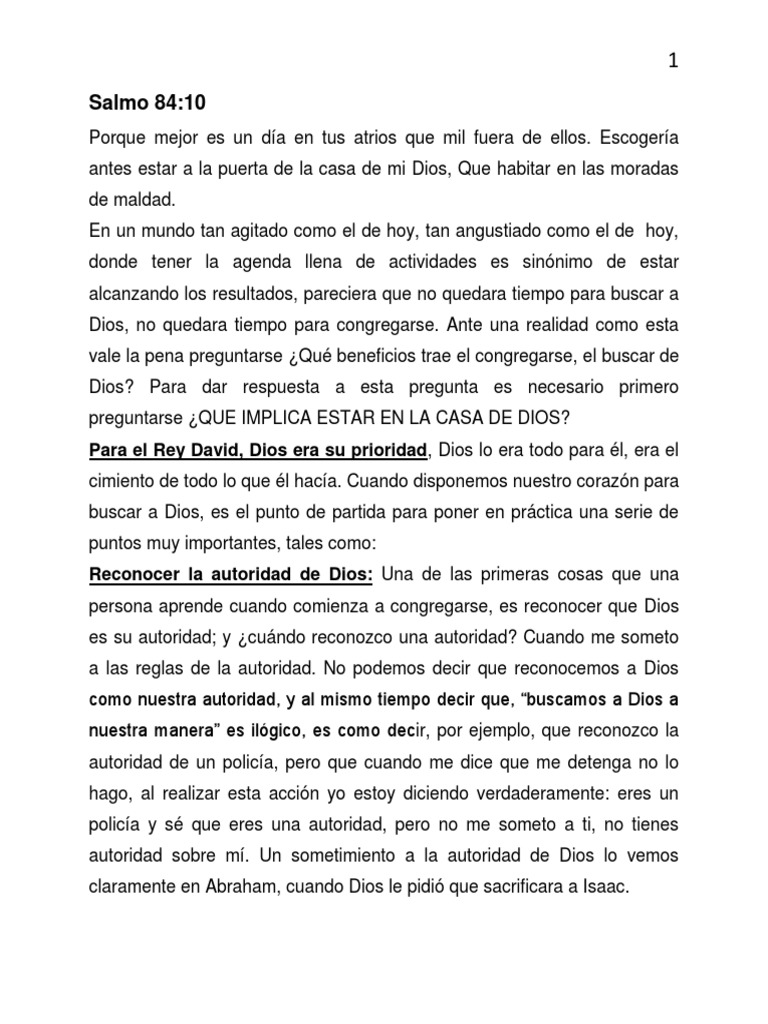 Salmo 84 | PDF | Salmos | Fe