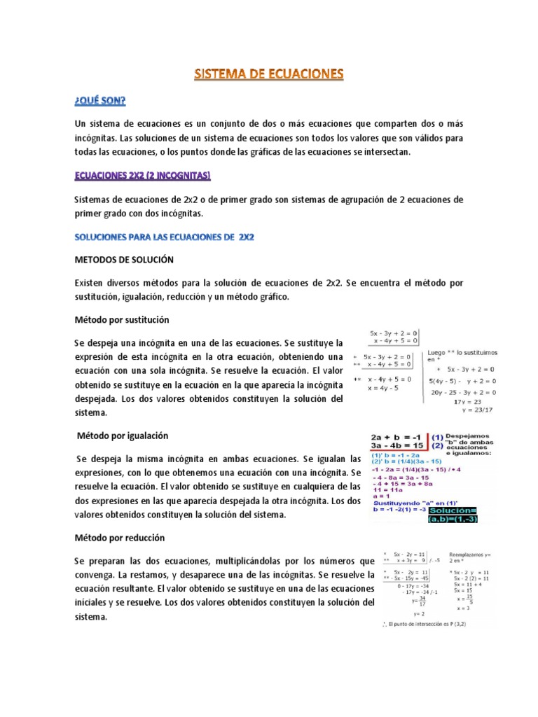 Sistema de Ecuaciones | PDF | Ecuaciones | Matriz (Matemáticas)