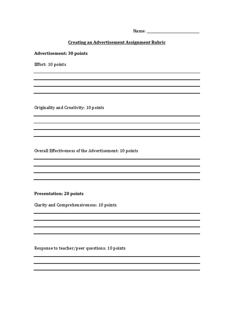 Creating An Ad Rubric | PDF