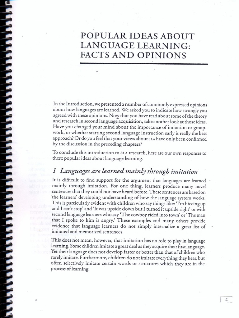 Popular Ideas About Language Learning | PDF