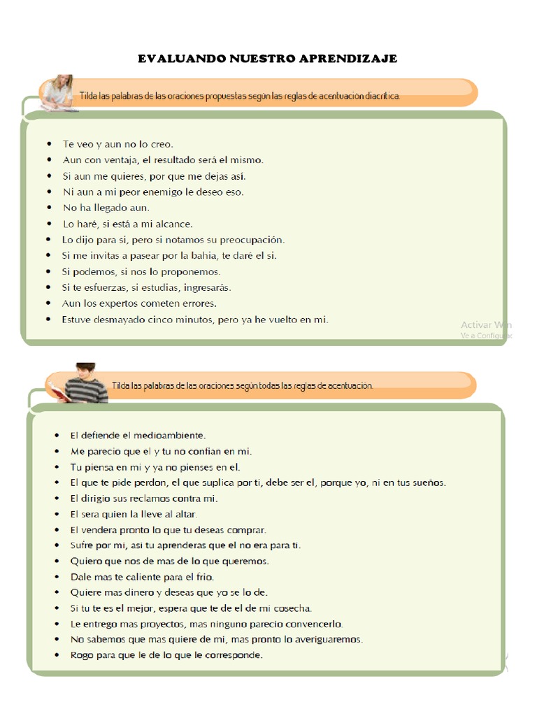 Practica de La Tilde Diacritica Tercero SJ | PDF