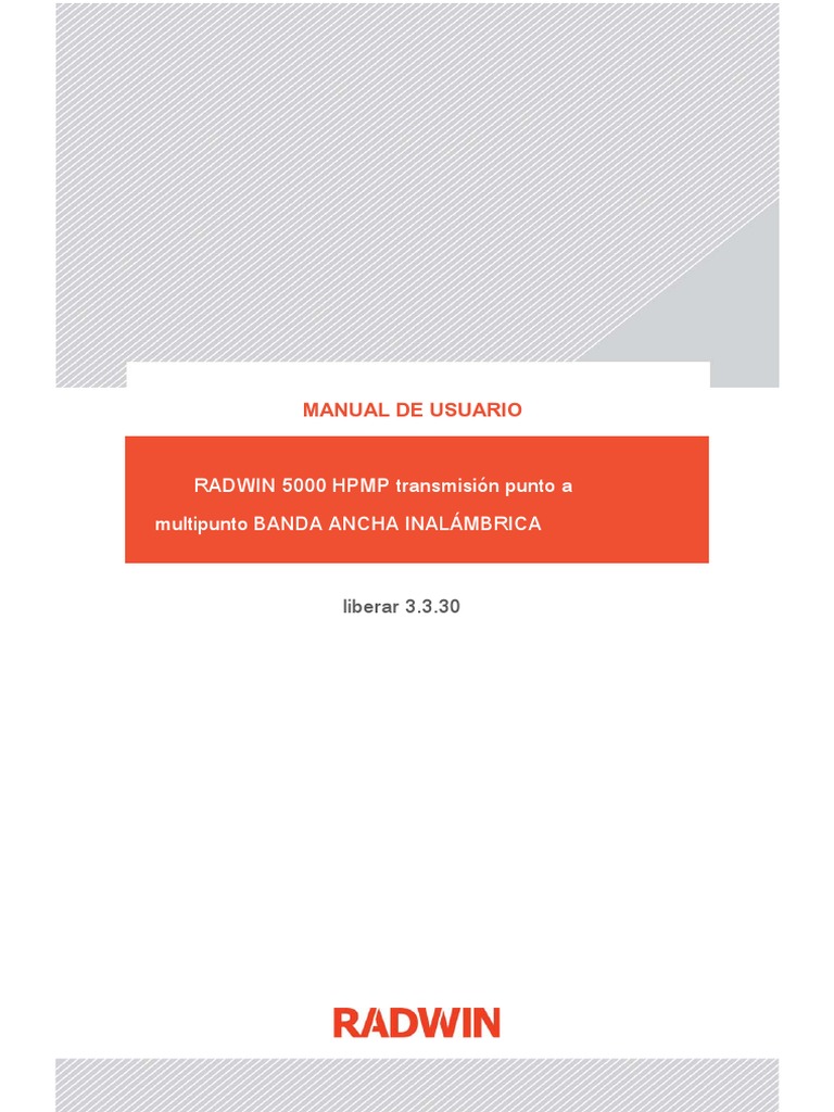 Radwin 5000 Español PDF | PDF | Antena (Radio) | Marca comercial