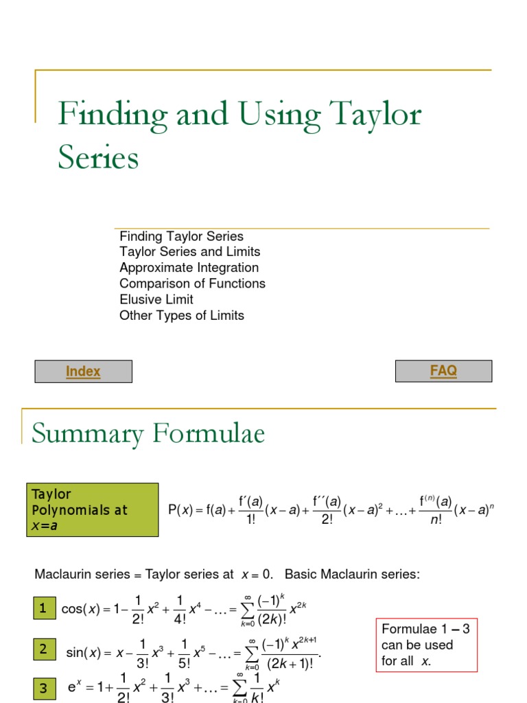 Kuliah Taylor Series | PDF | Algebra | Computational Science
