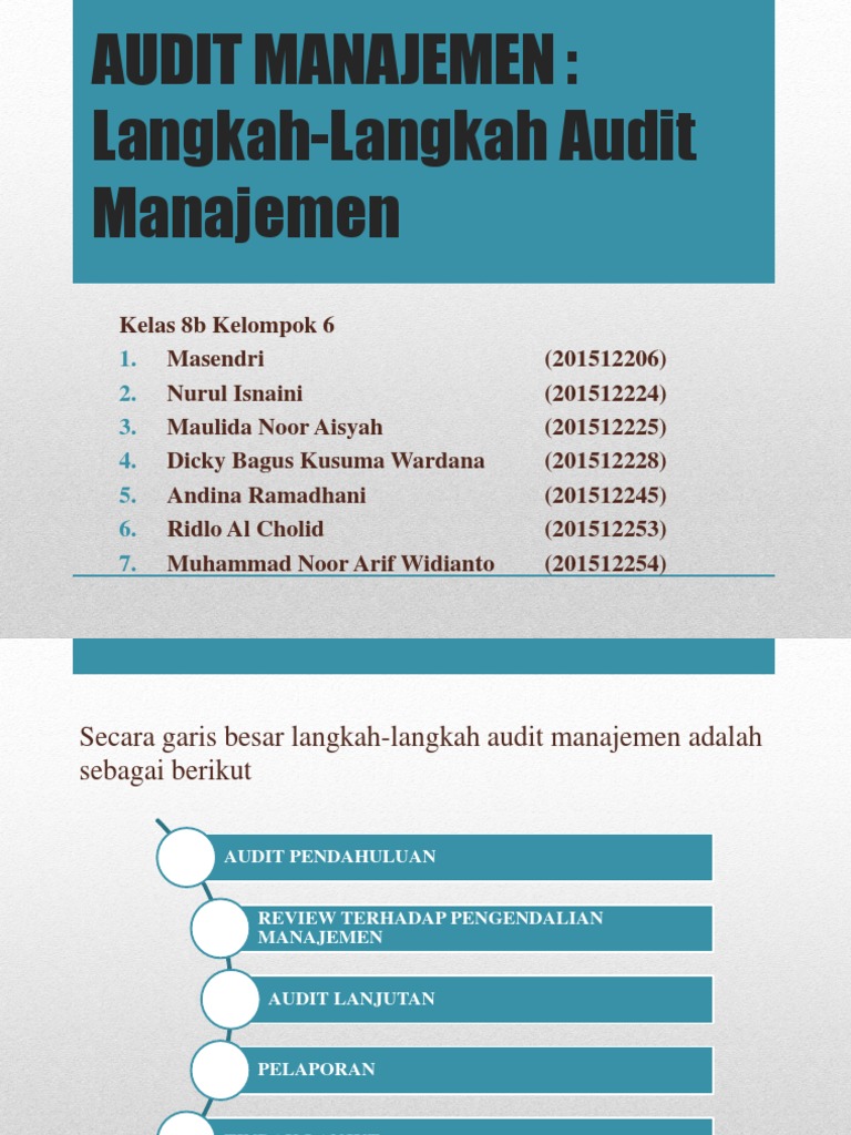 Pertemuan 2 Langkah-Langkah Audit Manajemen | PDF
