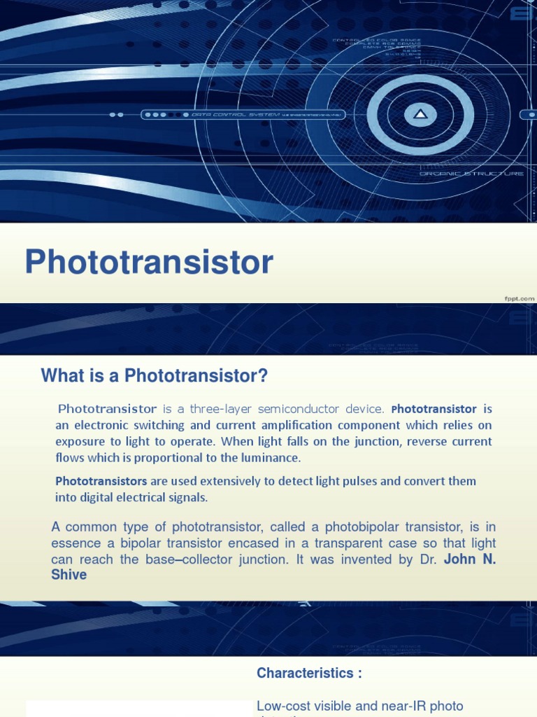 Phototransistor: Function and Applications | PDF | Transistor | Bipolar Junction Transistor