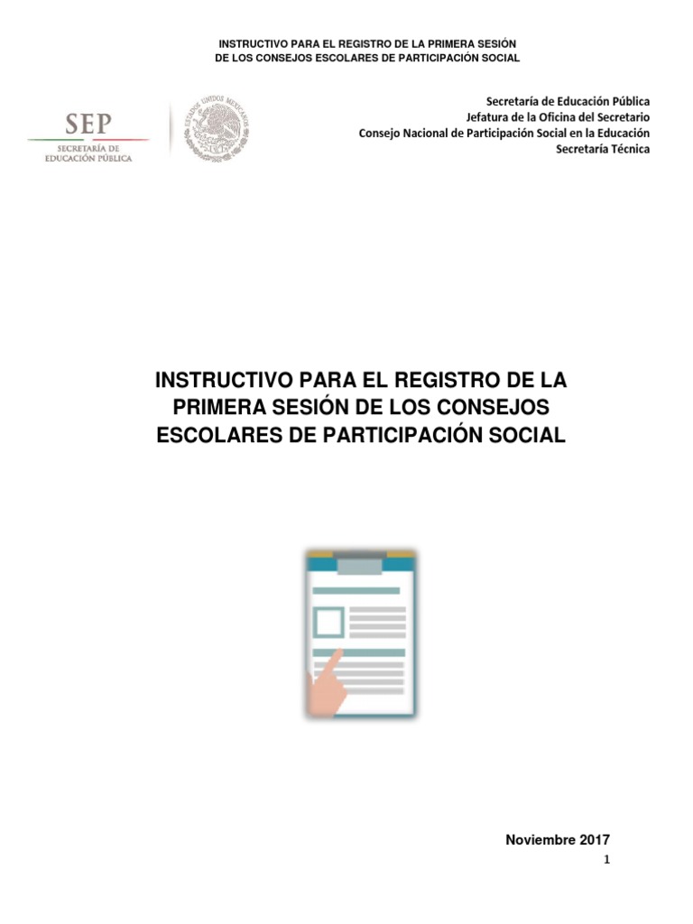 Guía para el registro de la primera sesión de los Consejos Escolares de ...