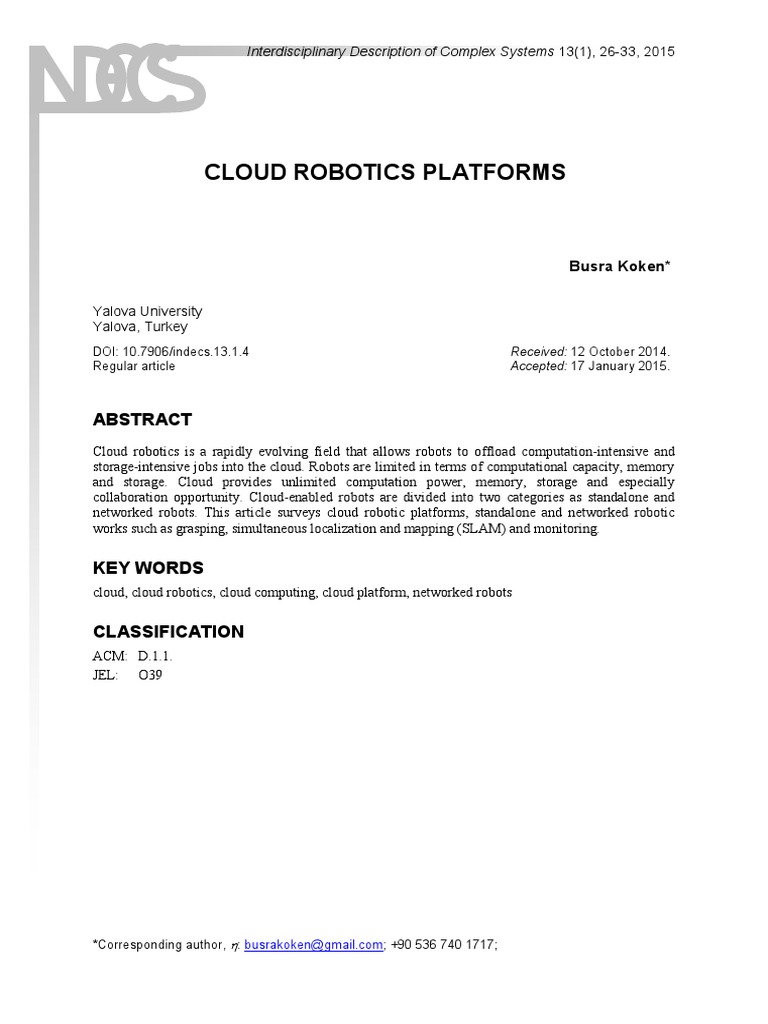 Indecs2015 pp26 33 | PDF | Platform As A Service | Cloud Computing