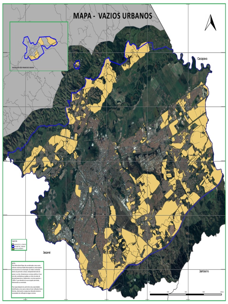 Mapa de vazios urbanos do Distrito de São Francisco Xavier | PDF