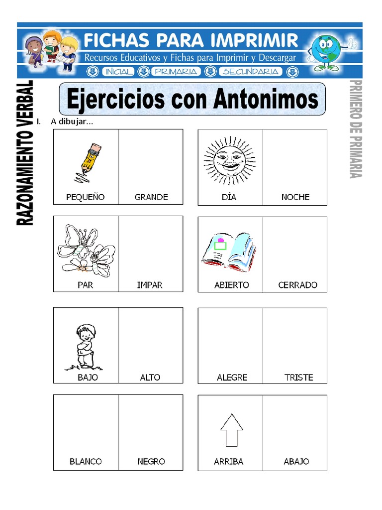 Tarjetas Antónimos PDF 1 | PDF