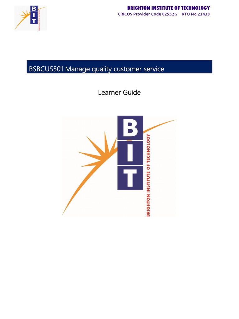 1 BSBCUS501 Learner Guide - Activities | PDF | Market Segmentation ...
