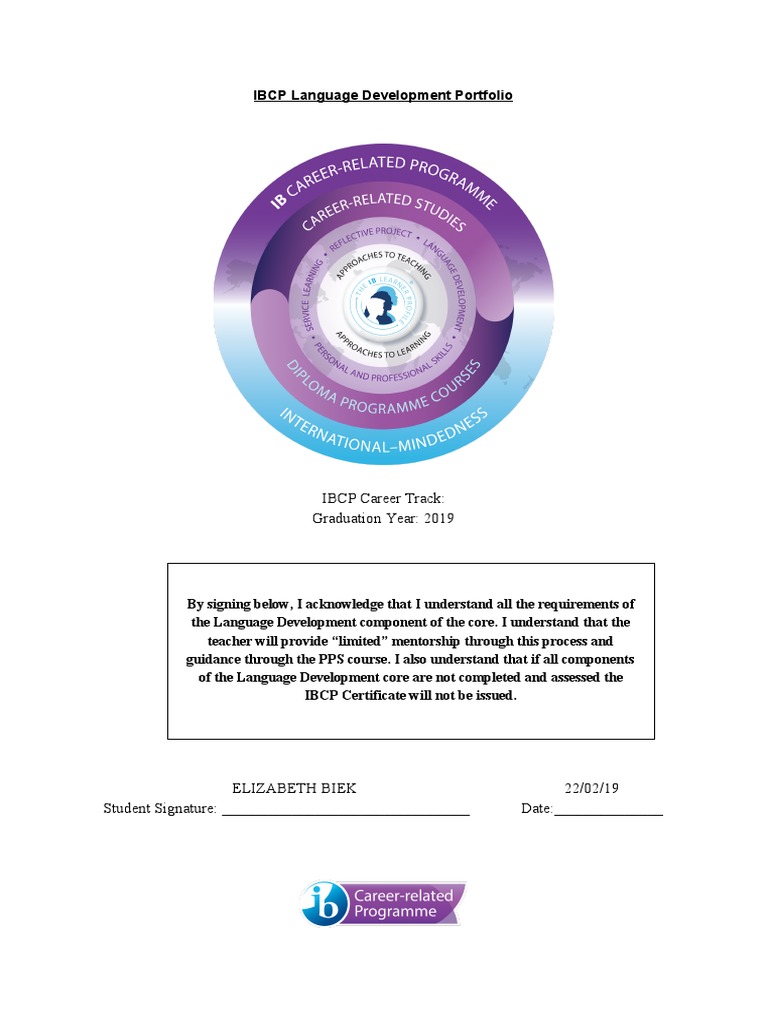 Liz Biek - Ibcp Language Development Portfolio | PDF | Language ...