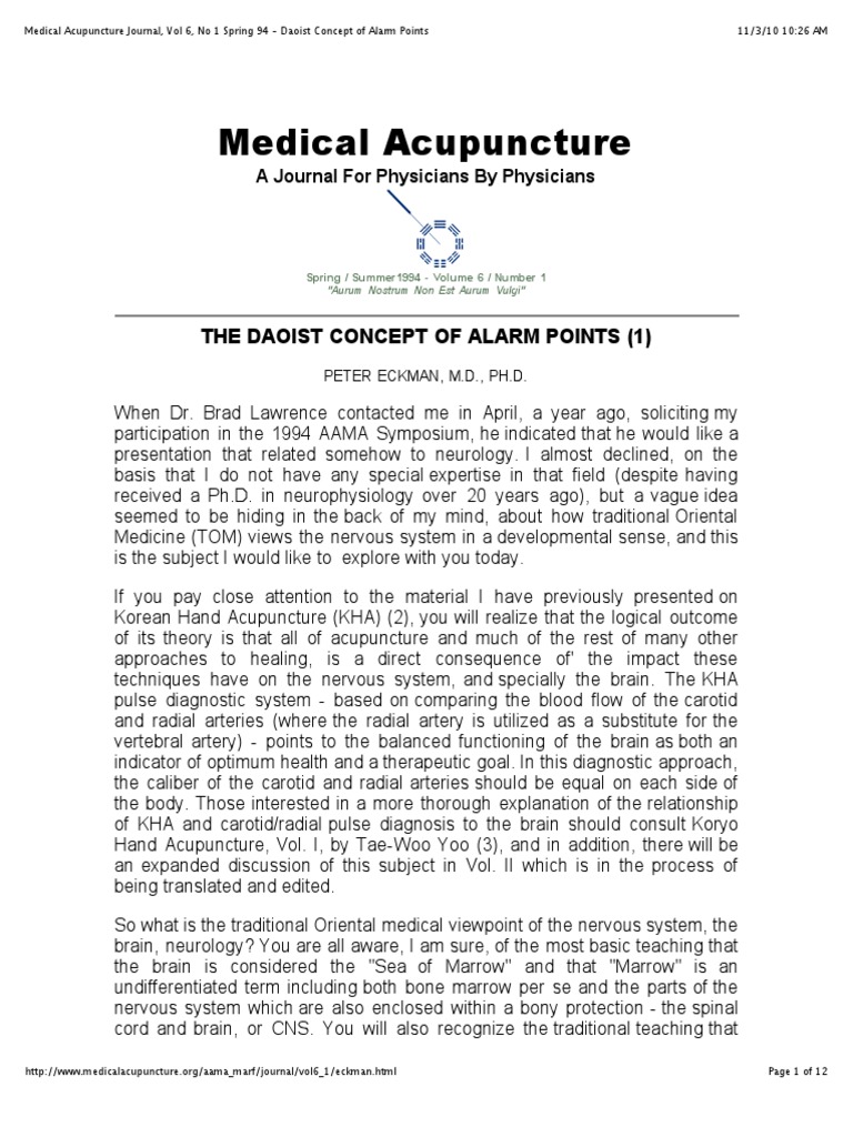 Mu Points, Medical Acupuncture | PDF | Traditional Chinese Medicine | Qi