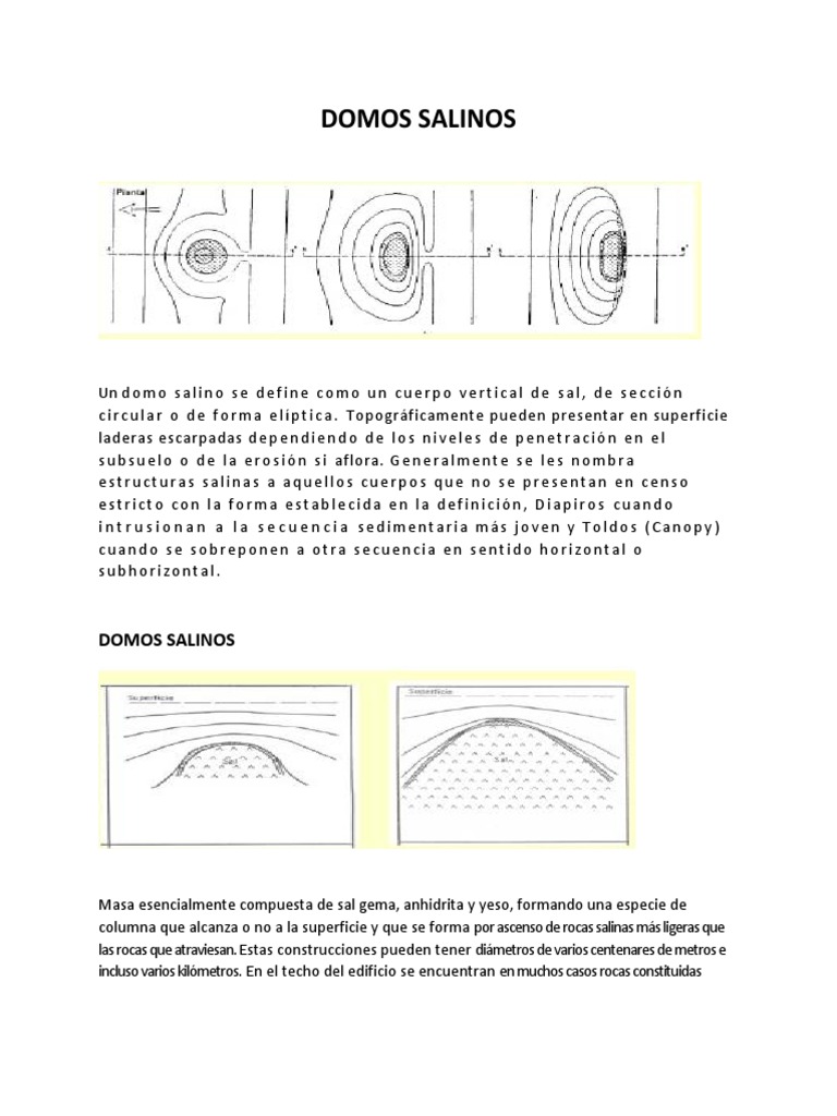 Características de los Domos Salinos | PDF | Naturaleza | Geología