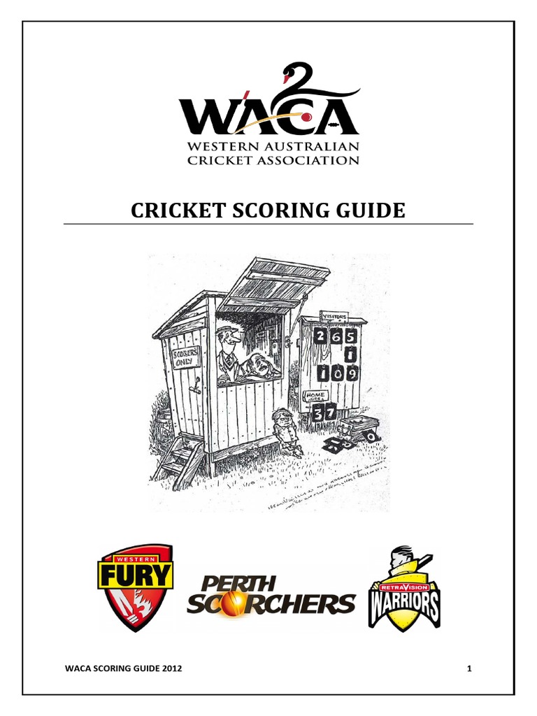 Cricket Scoring Guide | PDF | Bowling (Cricket) | Cricket Skills