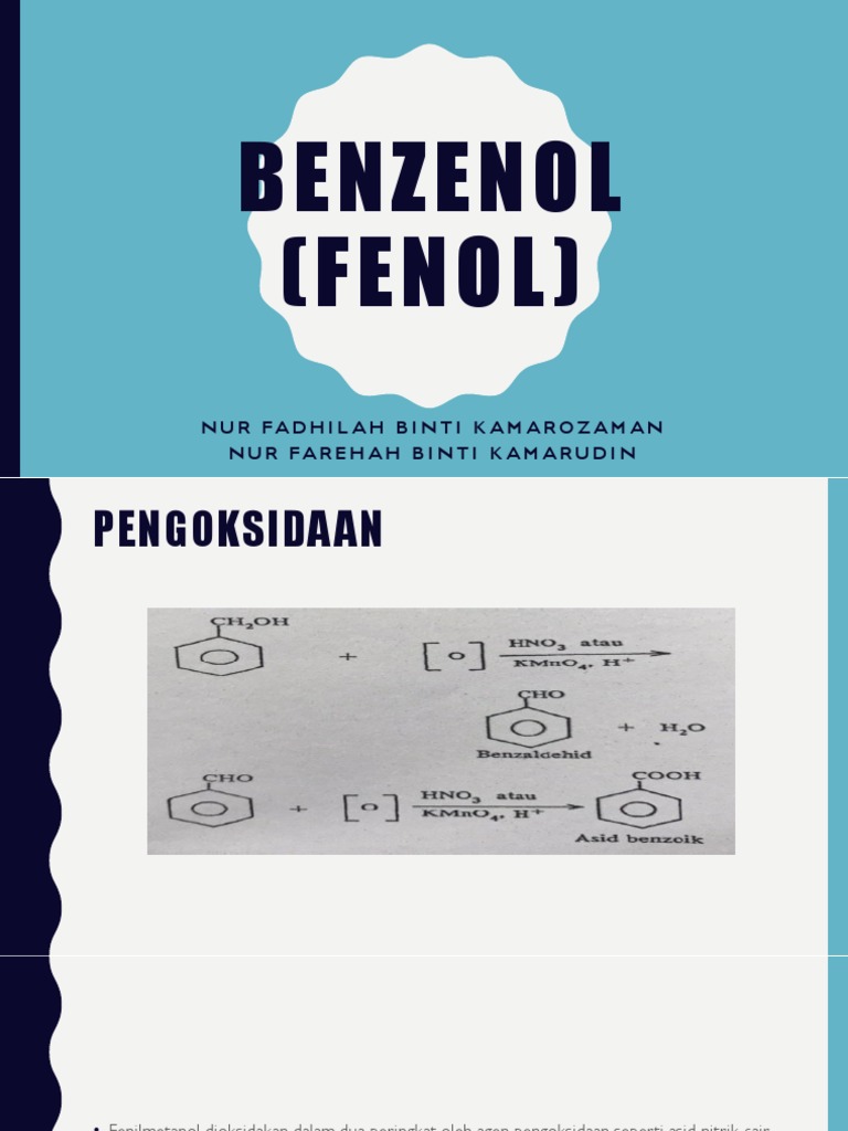 Benzenol (Fenol) : Nur Fadhilah Bintikamarozaman Nur ...