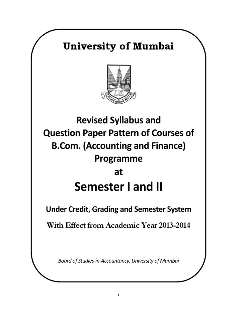 BAF Sem I & II Syllabus PDF | PDF | Monopoly | Supply And Demand