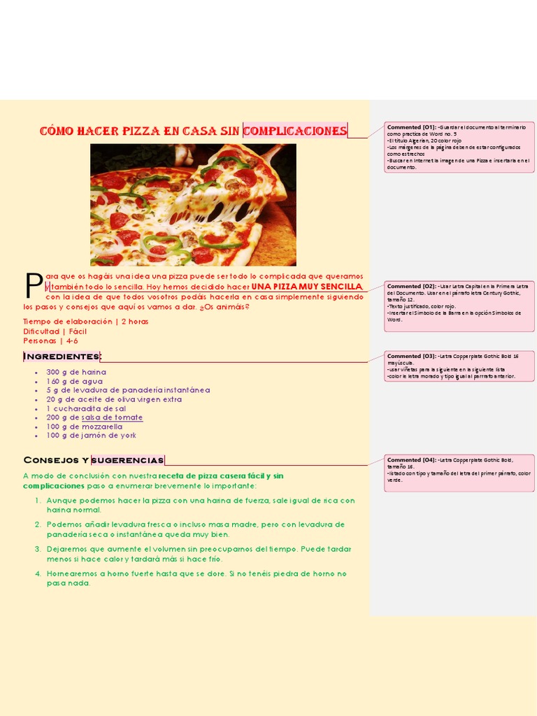 Cómo hacer pizza en casa sin complicaciones: Ingredientes | Pizza ...