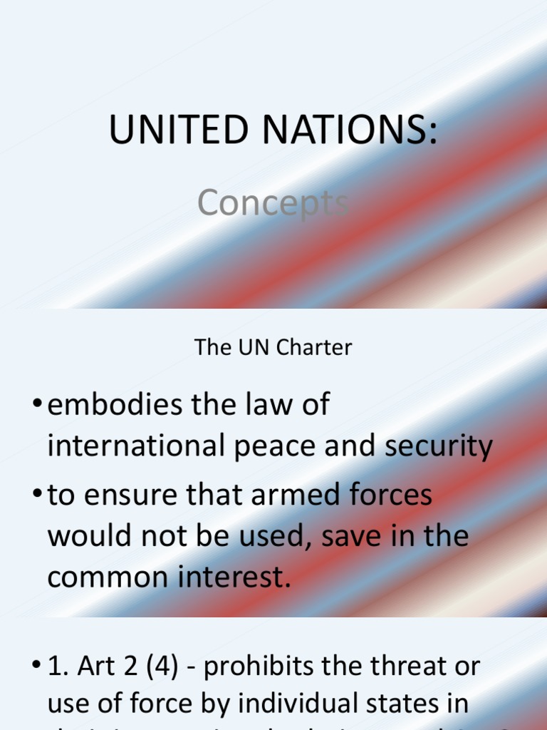 UN Charter: Peace & Security Laws | PDF | Politics