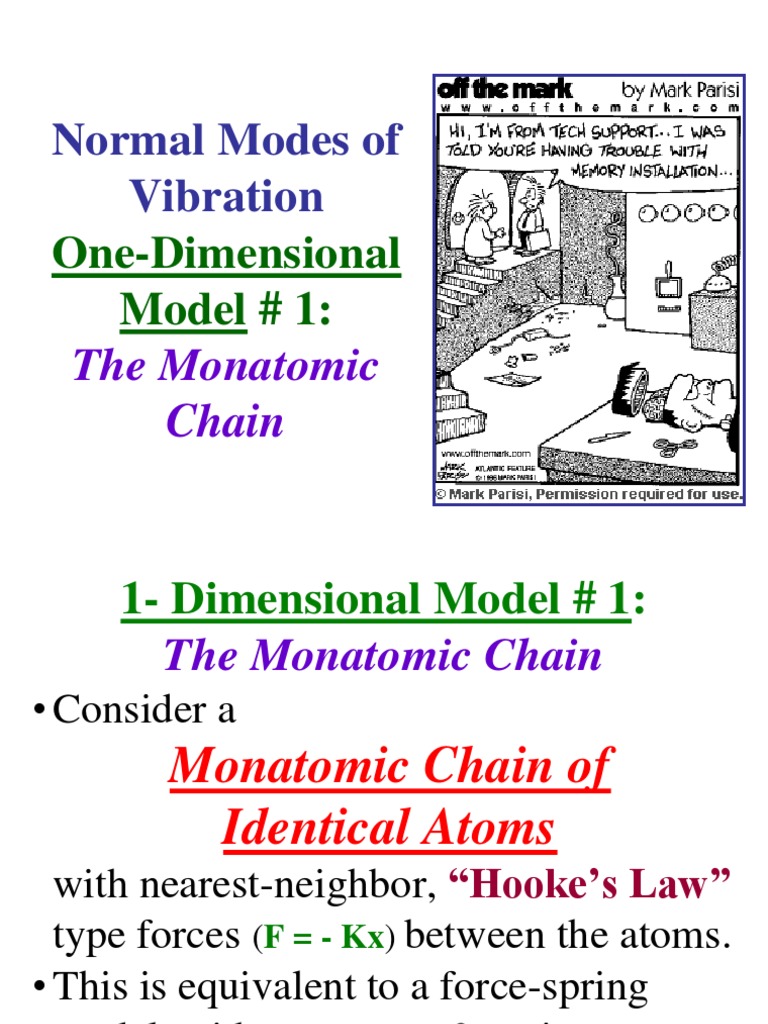 Normal Modes of Vibration: One-Dimensional Model # 1 | PDF | Normal Mode | Phonon