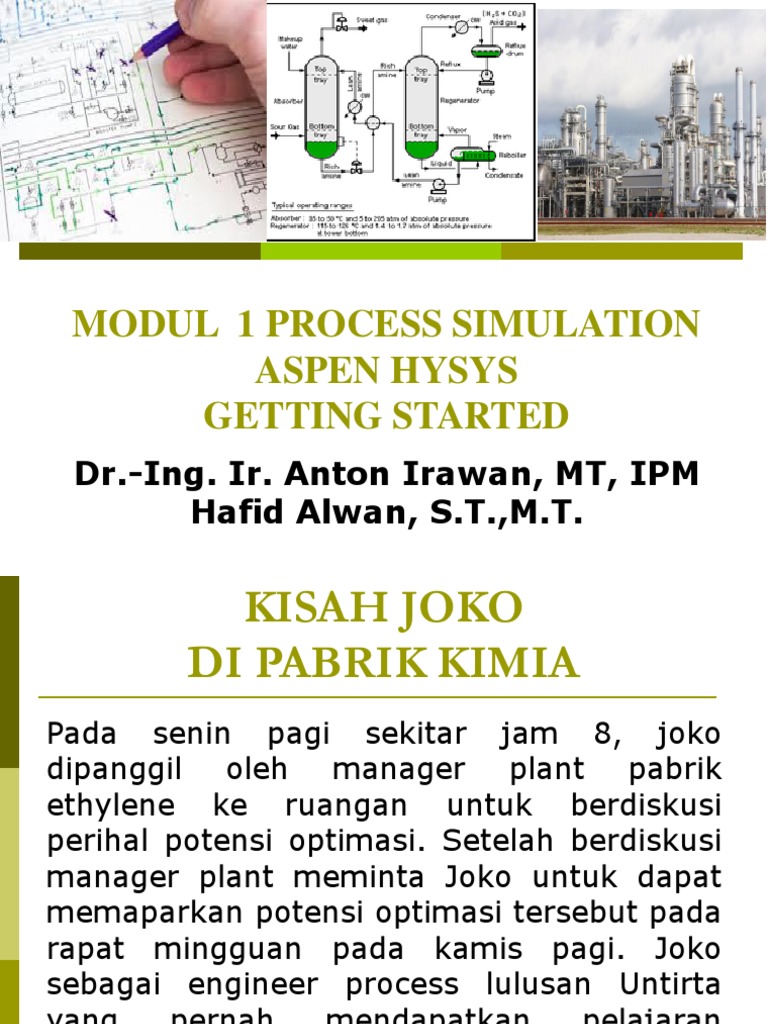 Modul 1. Simulasi Proses Aspen Hysys Getting Started Rev.1 PDF | PDF