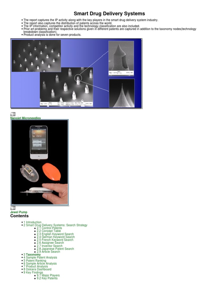 Smart Drug Delivery Systems | PDF | Intravenous Therapy | Medical ...