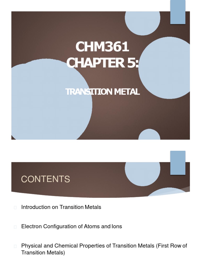 Transition Metal Properties: An In-Depth Look at Electron ...