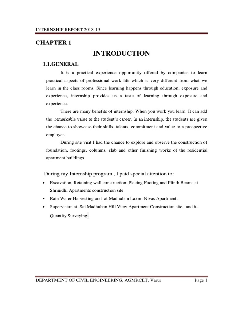 Internship Report Civil | PDF | Beam (Structure) | Stairs