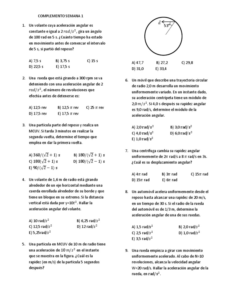 Complemento SSM Semana 1 | PDF | Aceleración | Velocidad
