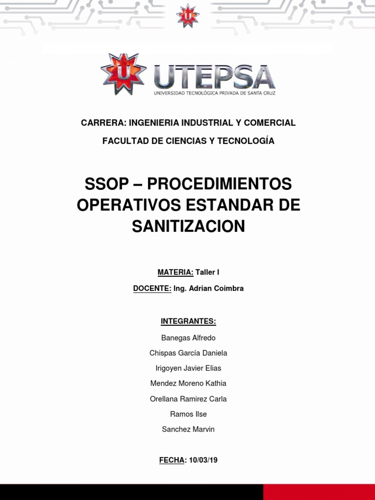 SSOP | PDF | Agua | Alimentos