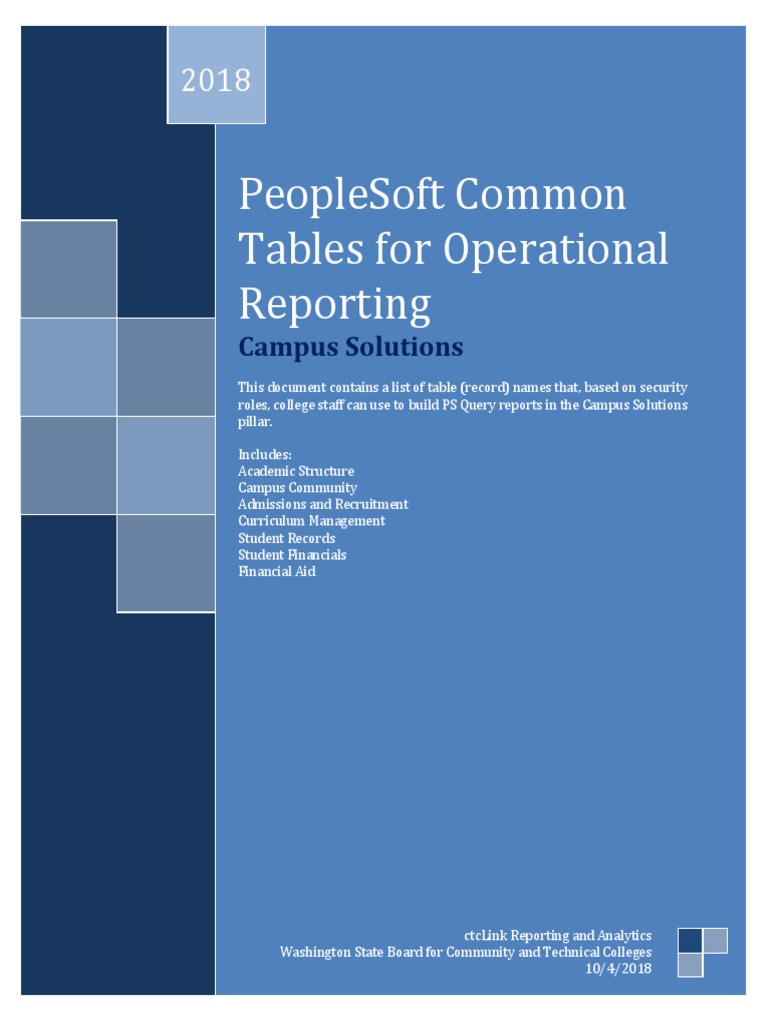 Cs Common Tables For Reporting | PDF | Fee | Course Credit