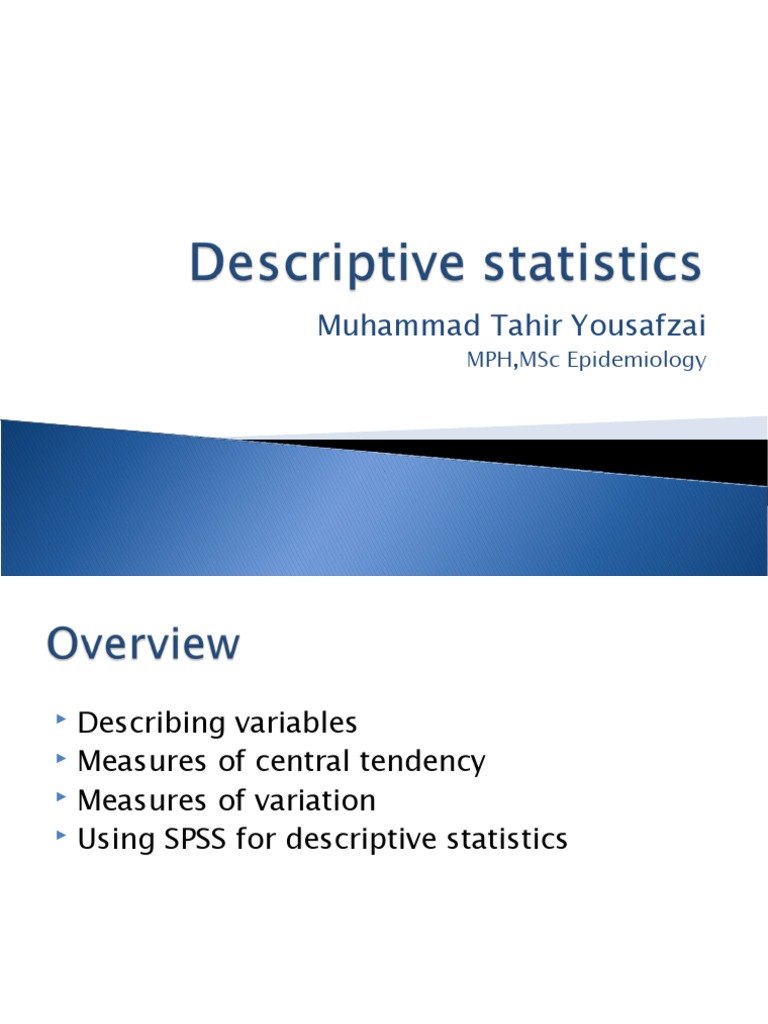 Descriptive Statistics (31-1) Biostatistics | PDF | Probability And Statistics | Quartile