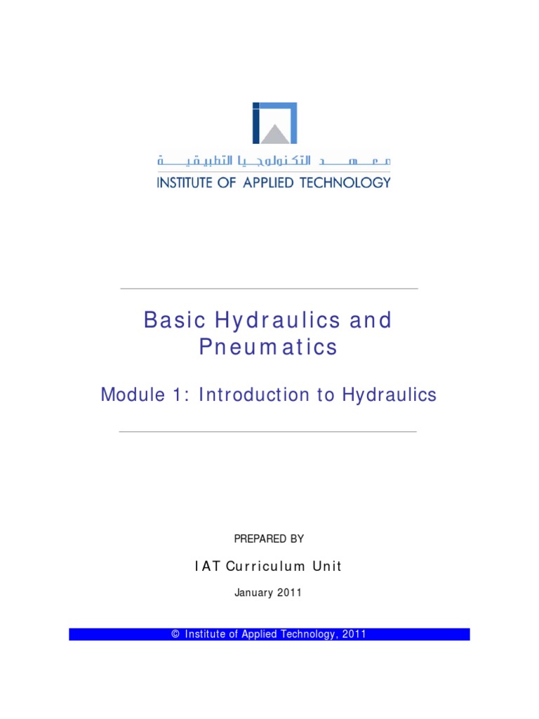Module 1 Introduction To Hydraulics | PDF | Brake | Machines