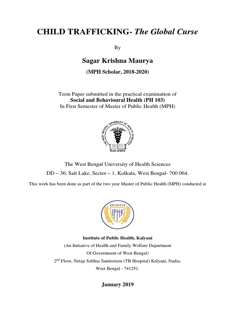 Child Trafficking The Global Curse Sagar Krishna Maurya Pdf Human