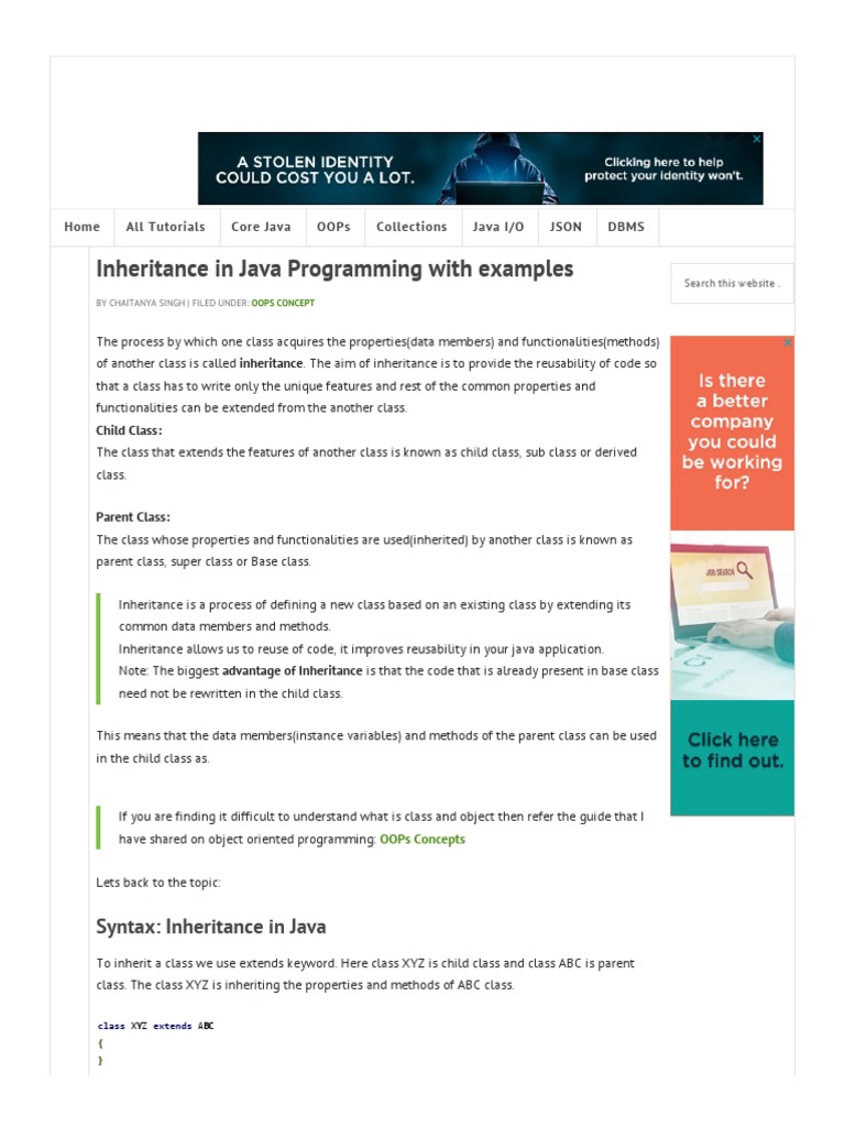 Java Concepts Explained Part 4 Pdf Inheritance Object Oriented