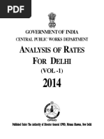 CPWD Delhi Analysis of Rates 2023 Vol. I | PDF | Concrete | Civil ...