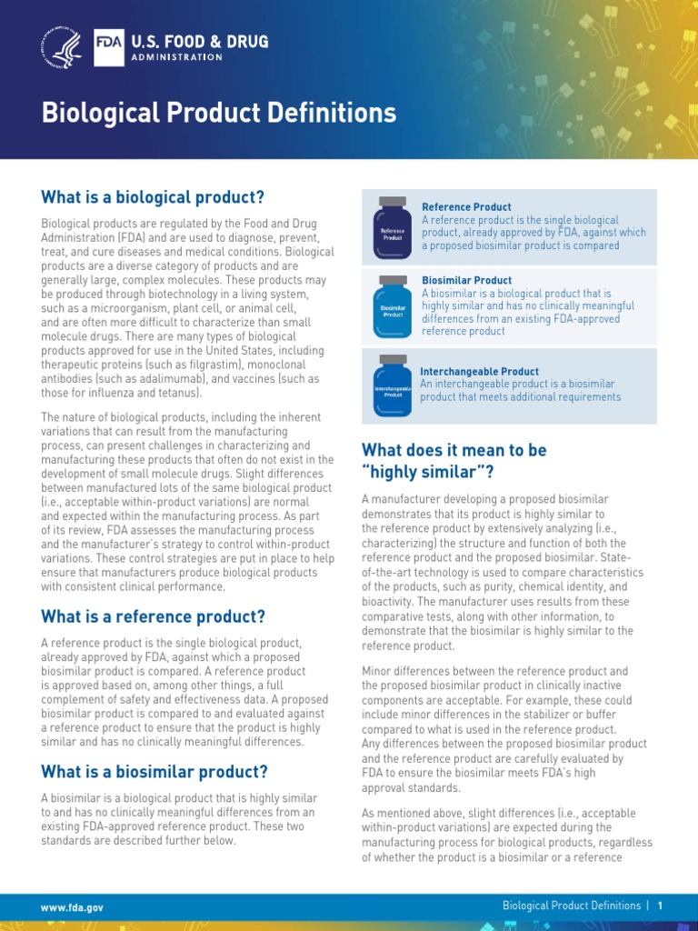 Understanding Biological Products | PDF | Biopharmaceutical | Food And ...