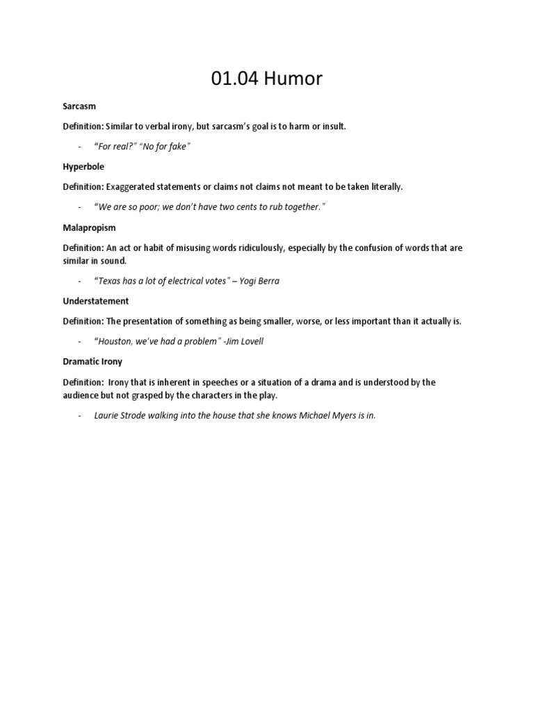 01.04 Humor Aaron Alam | PDF