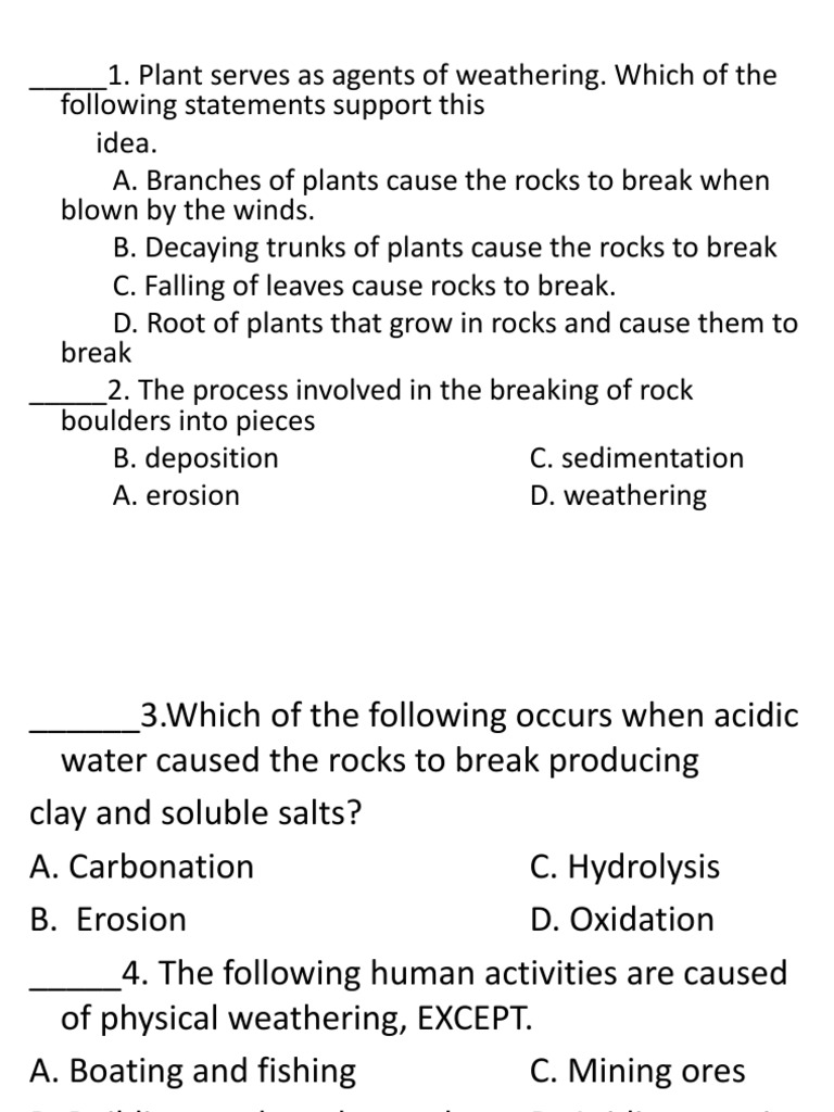 Science 5 Q4 | PDF | Weathering | Rock (Geology)