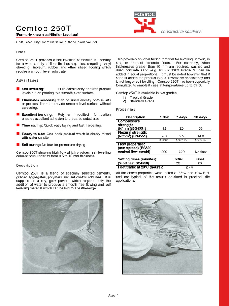 Cemtop 250T: Constructive Solutions | PDF | Concrete | Building Materials