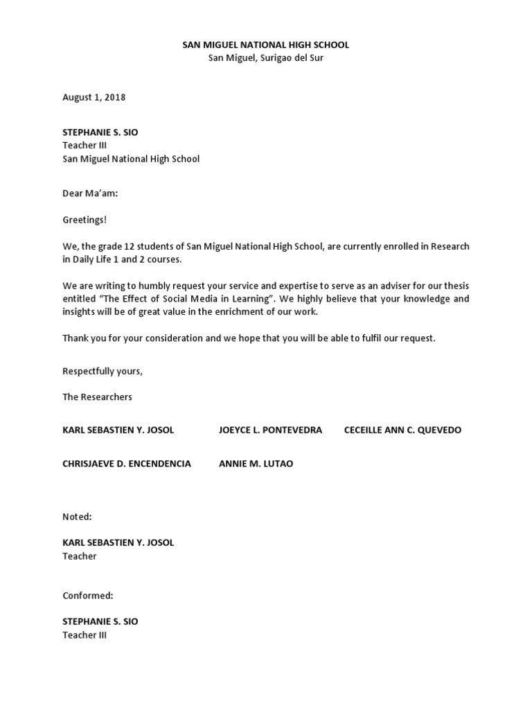 Advisorship Letter | PDF