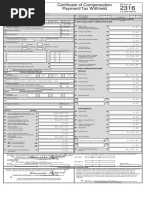 Bir Form 2316 | PDF | Taxes | Employment