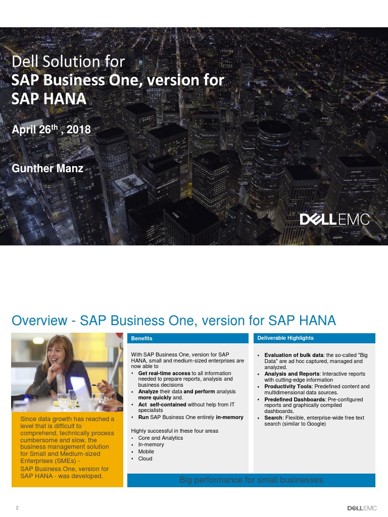 2018-04 Skylake Dell 2018 Flyer SAP Business One HANA | PDF | Sap Se ...