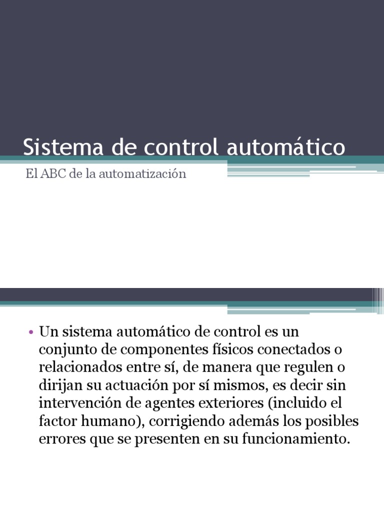 Sistema de Control Automático | PDF | Sistema de control | Temperatura