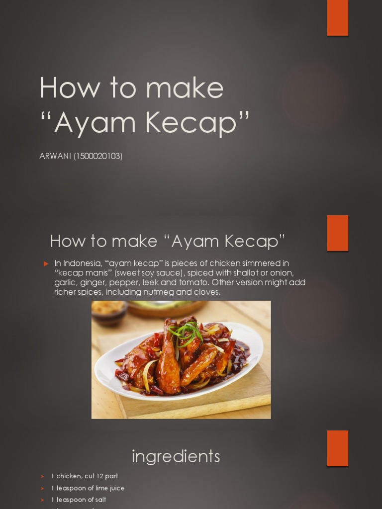 Authentic Ayam Kecap Recipe Guide | PDF