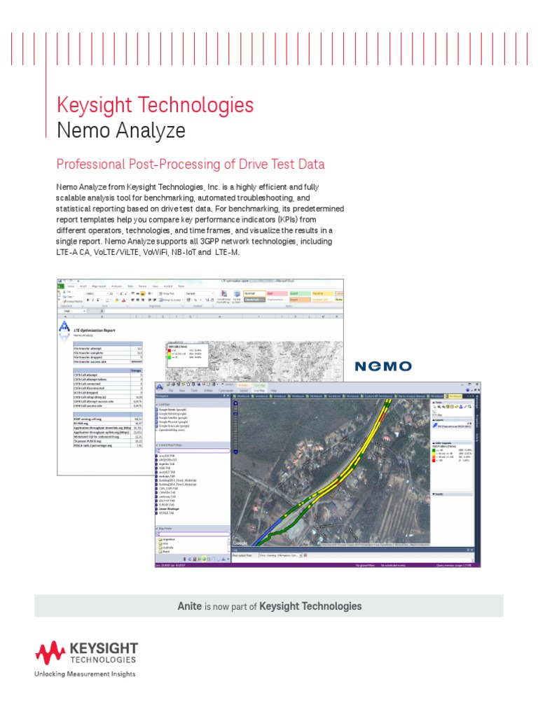 Keysight Technologies: Nemo Analyze | PDF | Lte Advanced | Automation