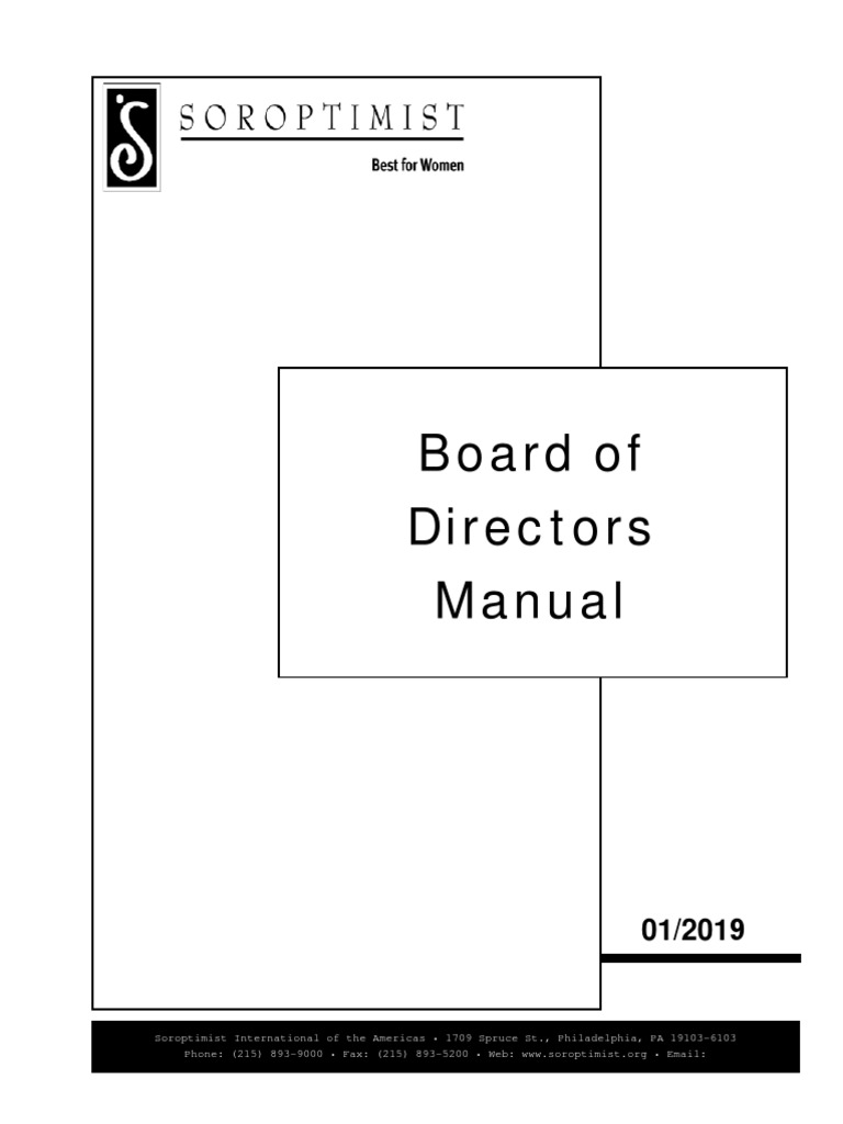 Board of Directors Manual 2019 | PDF | Board Of Directors | Credit Card