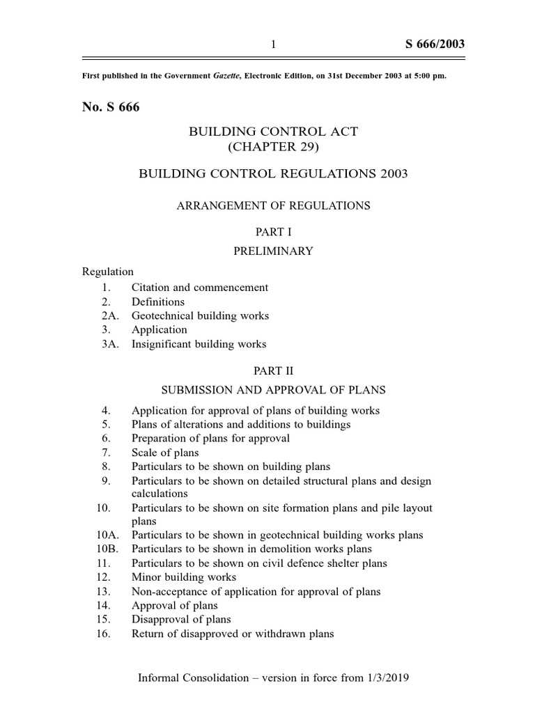 Building Control Regulations 2003 | PDF | Deep Foundation ...